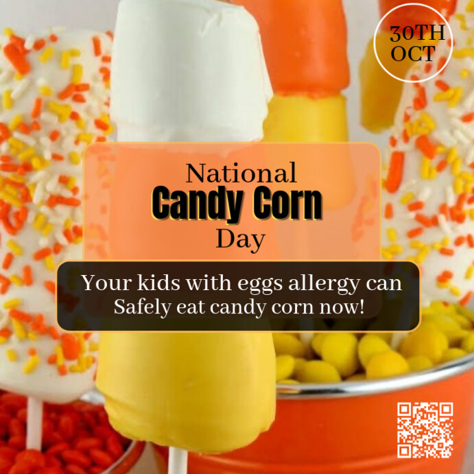 Orange Maximalist National Candy Corn Online Design Flyer/template ...