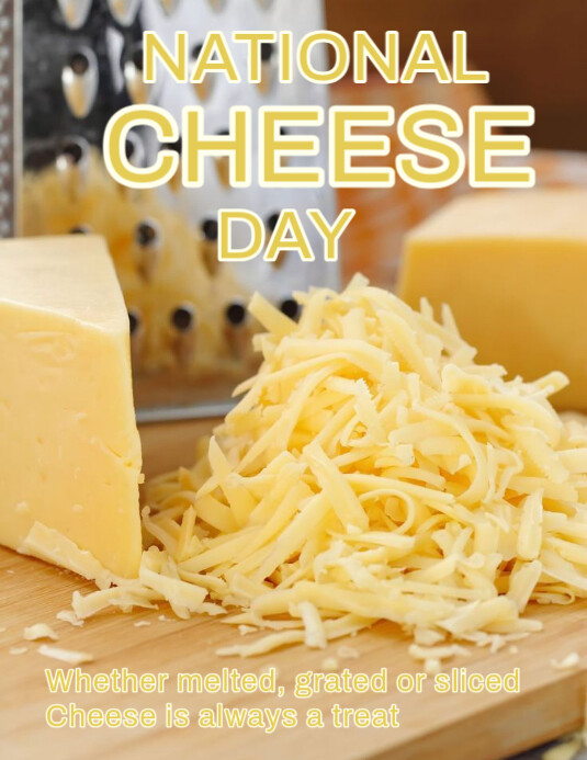 Orange Maximalist National Cheese Day Flyer (us Letter) Template ...