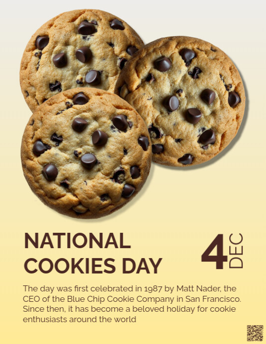 Copy of Orange Maximalist National Cookies Day Flyer (us Letter ...