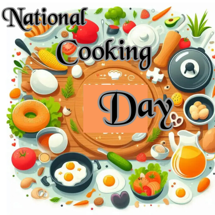 Orange Maximalist National Cooking Day Insta Template | PosterMyWall
