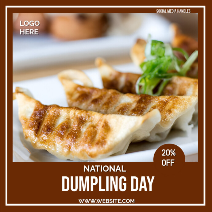 Orange Maximalist National Dumpling Day Inst Template | PosterMyWall