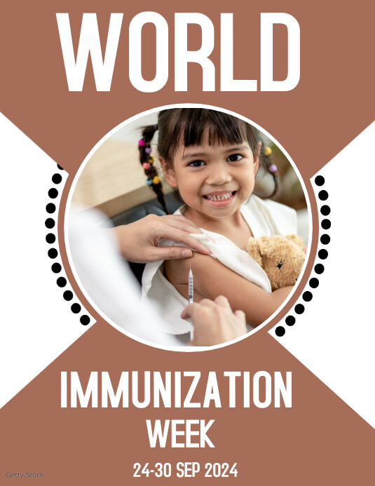 Orange Maximalist National Immunization Flyer Template | PosterMyWall