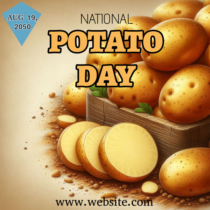Plantilla de Orange Maximalist National Potato Day Instagr | PosterMyWall