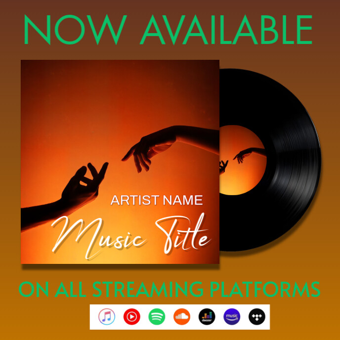 Copy of Orange Maximalist New Music Art Album Cover | PosterMyWall