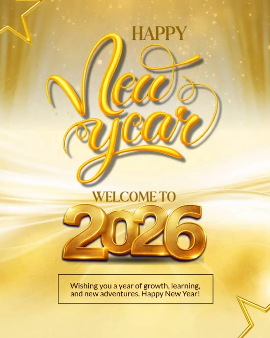 Orange Maximalist New Year 2026 Template Instagram Portrait | PosterMyWall