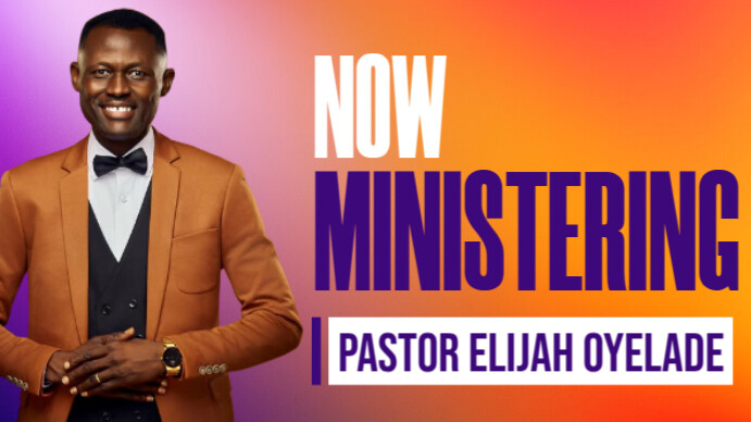 Orange Maximalist Now Ministering Youtube Thumbnail Template | PosterMyWall