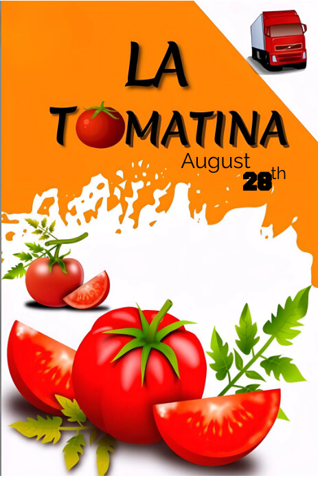 Orange Maximalist Orange Background La Tomati Template | PosterMyWall