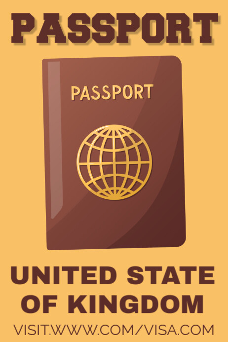 Orange Maximalist Passport Poster Template | PosterMyWall