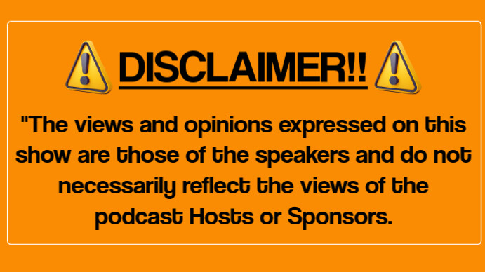 Orange Maximalist Podcast Disclaimer Digital Display (16:9) Template ...