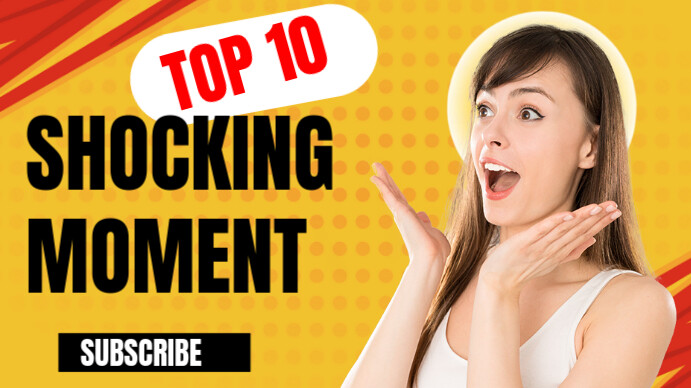 Orange Maximalist Shocking Moment Thumbnail Youtube Thumbnail Template ...
