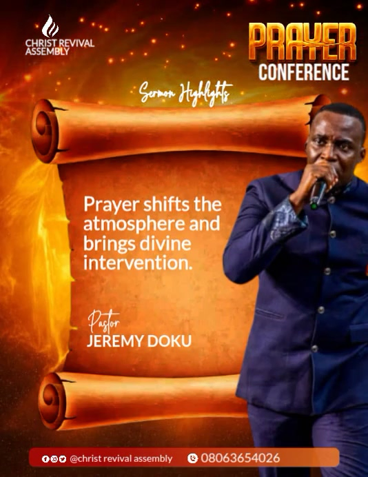 Orange Maximalist Sunday Service Prayer Excerpts Flyer (us Letter ...