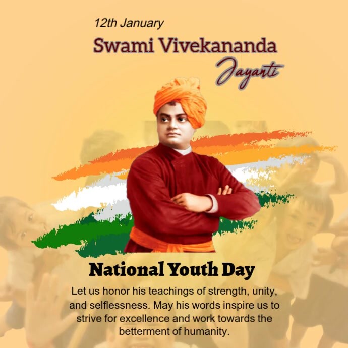 Copy of Orange Maximalist Swami Vivekananda Jayanti Instagram Post ...