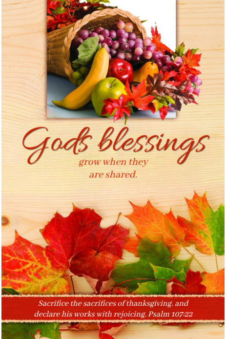 Plantilla de Orange Maximalist Thanksgiving Blessings Pinterest Graphic ...
