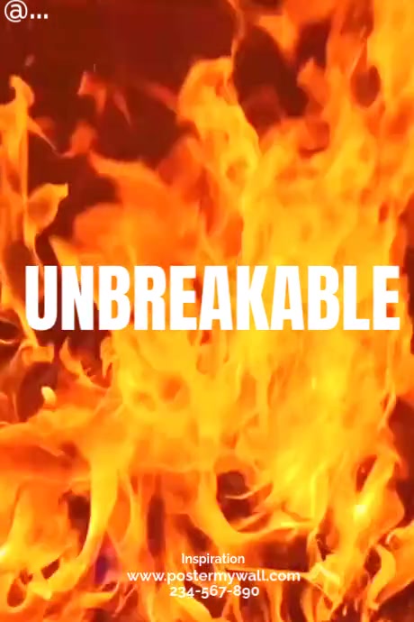 Orange Maximalist Unbelievable -fire Flames Motivational Video Poster ...