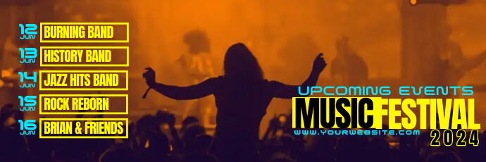 Orange Maximalist Upcoming Tajuk Twitter Template | PosterMyWall