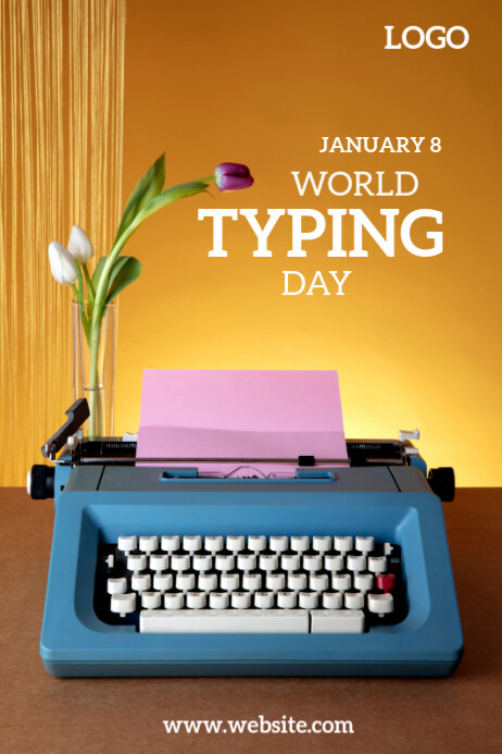 Copy of Orange Maximalist World Typing Day Poster | PosterMyWall