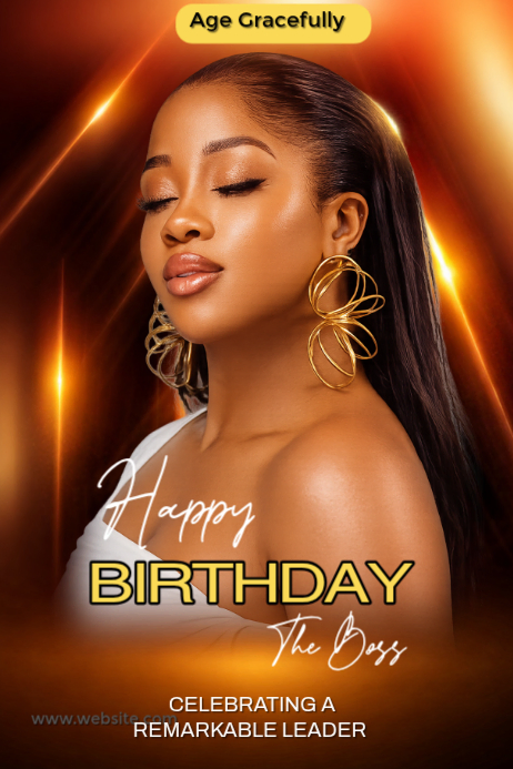 Copy of Orange Modern & Minimal Birthday Celebration Poster | PosterMyWall
