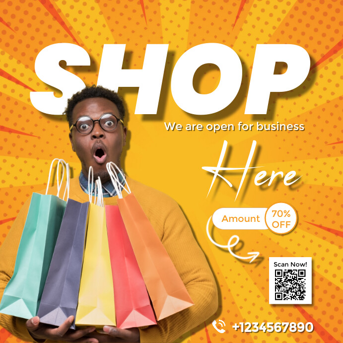 Orange Modern & Minimal Business Advertising Template | PosterMyWall