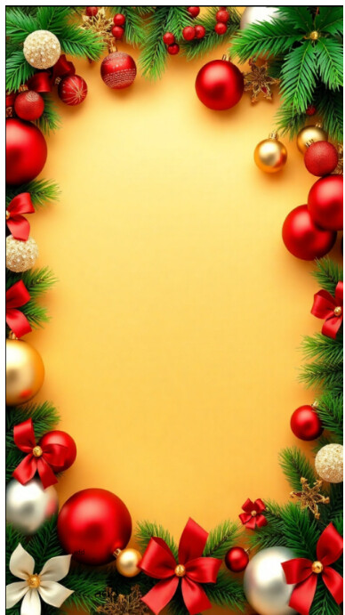 Orange Modern & Minimal Christmas Digital Display (9:16) Templat ...