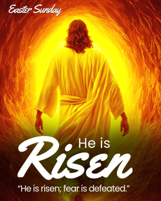 Copy of Orange Modern & Minimal Easter Sunday Message Instagram ...