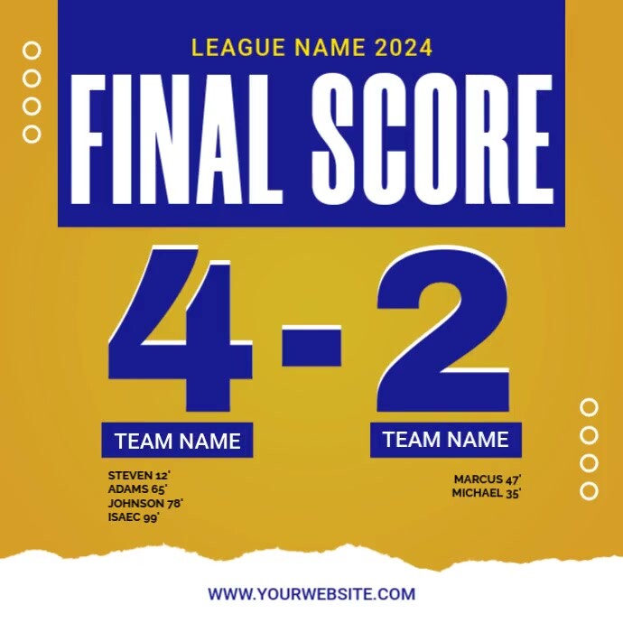 Copy of Orange Modern & Minimal Final Score Instagram Post | PosterMyWall