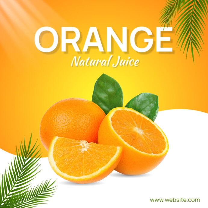 Copy of Orange Modern & Minimal Fruit Juice Ads Insta | PosterMyWall