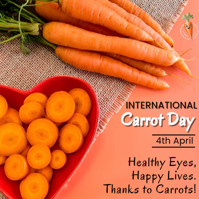 Orange Modern & Minimal International Carrot Day Instagram Post ...