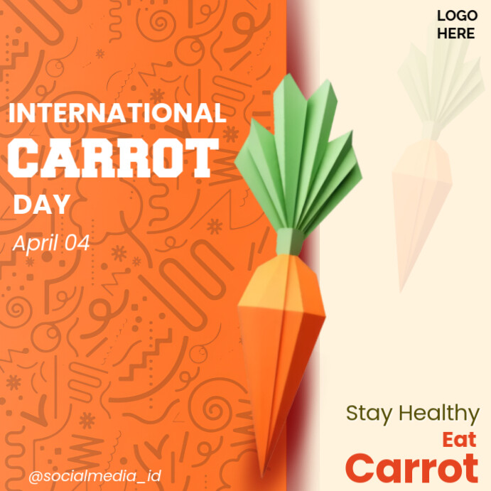 Copy of Orange Modern & Minimal International Carrot Day Instagram Post ...