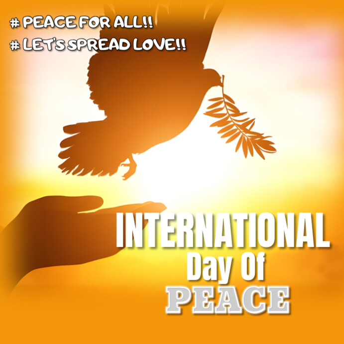 Copy of Orange Modern & Minimal International Peace D | PosterMyWall
