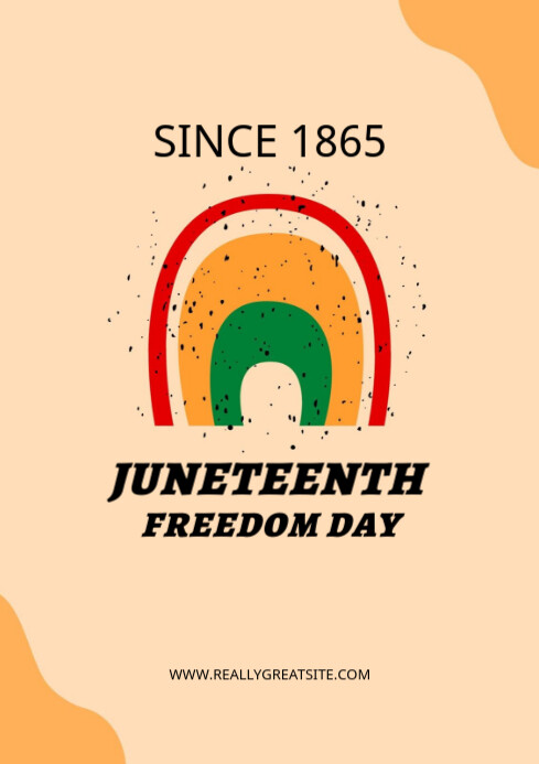 Copy of Orange Modern & Minimal Juneteenth Freedom Day Poster A2 ...