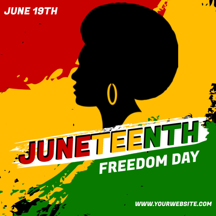 Plantilla de Orange Modern & Minimal Juneteenth Pos Instag | PosterMyWall