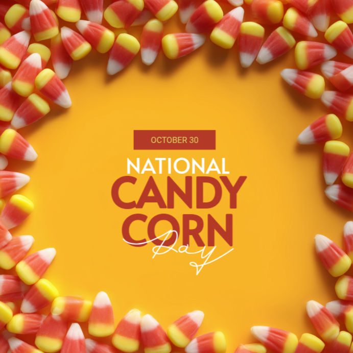 Modello Orange Modern & Minimal National Candy Corn Day Instagram Post ...