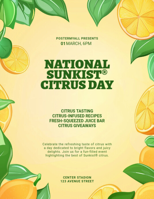 Copy of Orange Modern & Minimal National Sunkist® Citrus Day ...