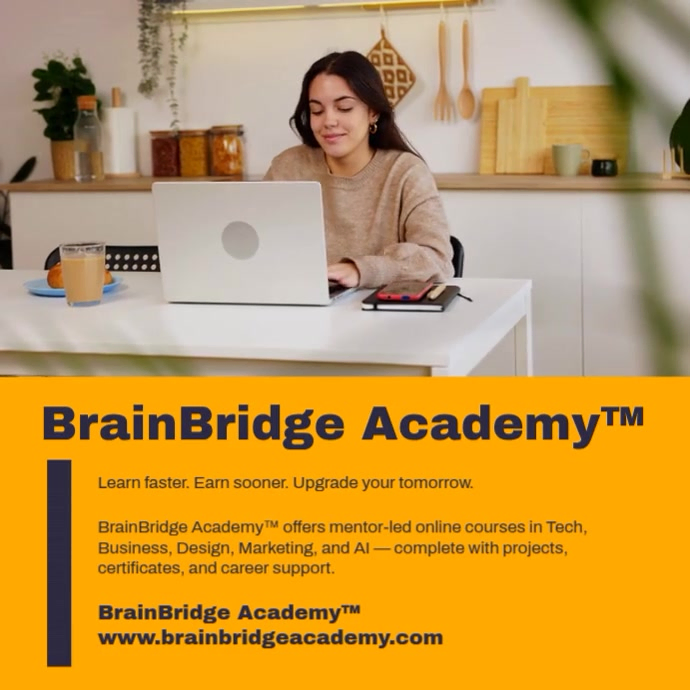 Orange Modern & Minimal Online Education Course Promotion Flyer ...
