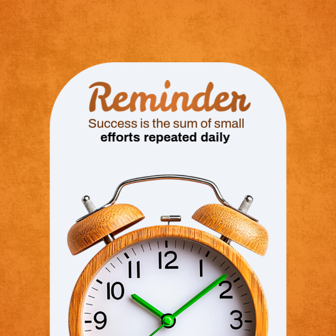 Plantilla de Orange Modern & Minimal Reminder Notice Announcement ...