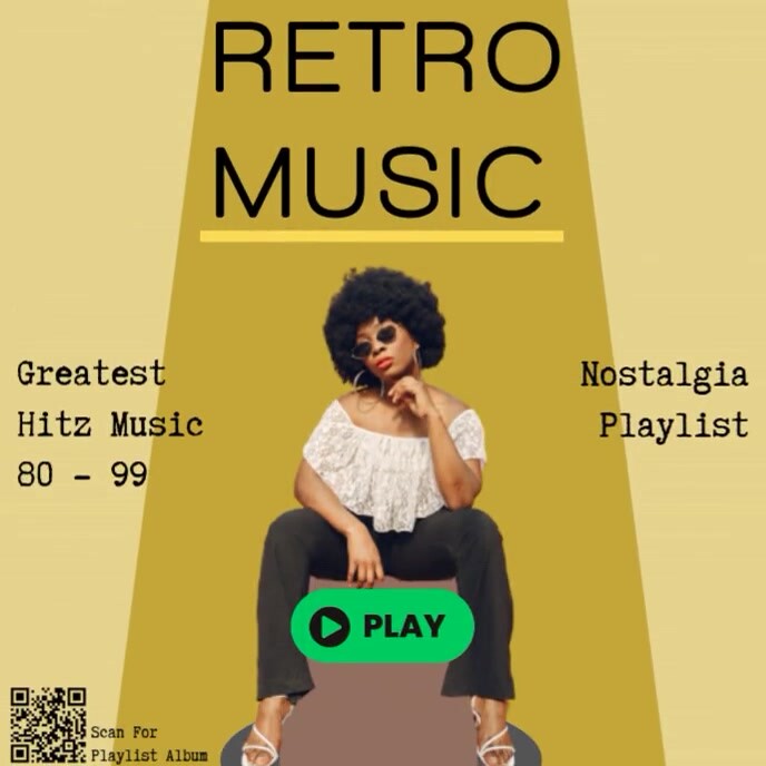Copy of Orange Modern & Minimal Retro Music Playlist Cover Album Sampul ...