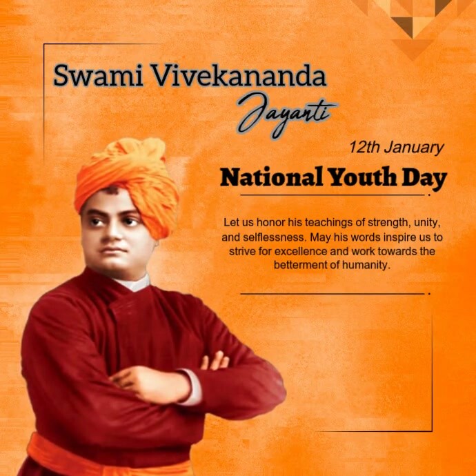 Copy of Orange Modern & Minimal Swami Vivekananda Square (1:1 ...