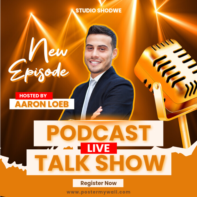 Copy of Orange Modern & Minimal Talk Show Live Podcast Pos Instagram ...