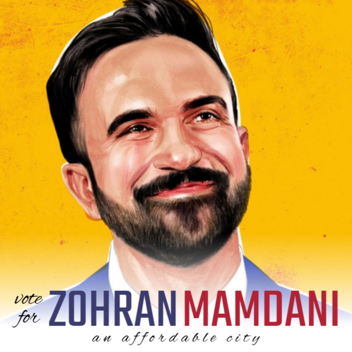 Plantilla de Orange Modern & Minimal Zohran Mamdani Social Media ...