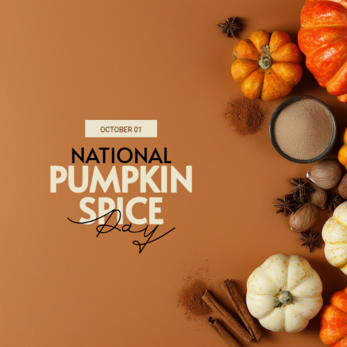 Copy of Orange Modern & Minimal National Pumpkin Spice Day Instagram ...