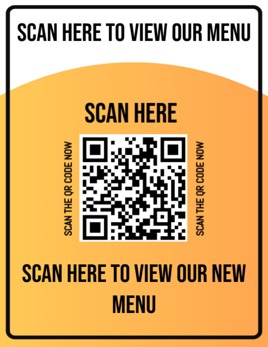 Copy of Orange Modern & Minimal Scan Here Flyer (us Letter) | PosterMyWall