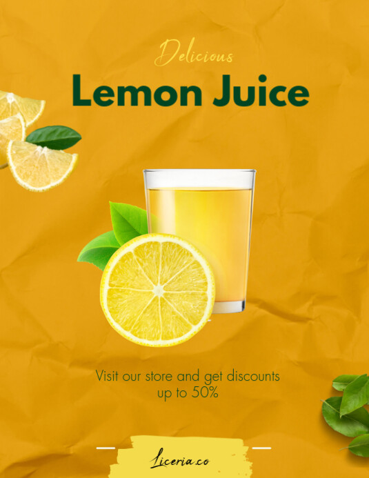 Copy of Orange Modern Promotion Lemon Juice Flyer | PosterMyWall