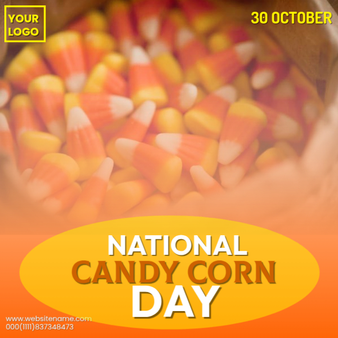 Orange National Candy Corn Day Instagram Post Template | PosterMyWall