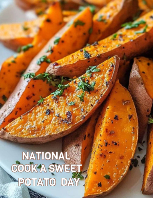 Orange National Cook a Sweet Potato Day Flyer Template | PosterMyWall