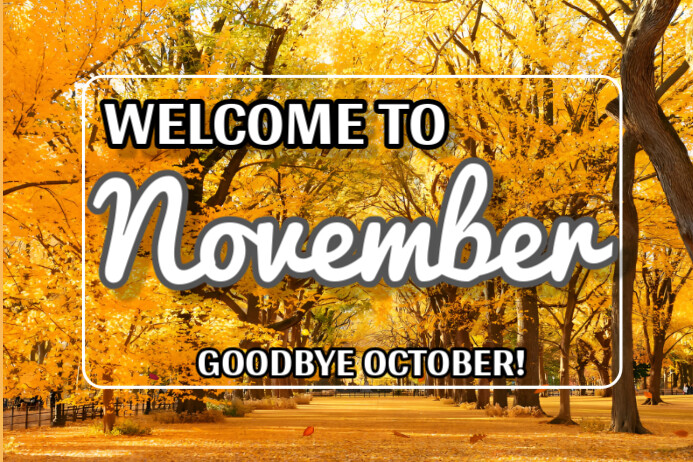Copy of Orange November Greeting Card Poster | PosterMyWall