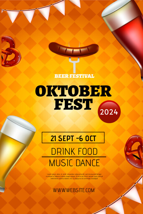 Copy of Orange Oktober Fest Poster | PosterMyWall