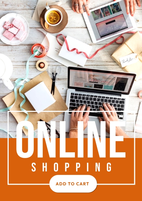 Orange Online Shopping Templates | PosterMyWall