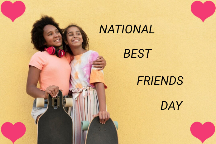 Copy of Orange Pastel Best Friends Day Poster | PosterMyWall