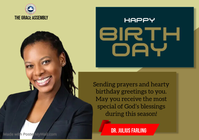 Orange Pastel Birthday A3 Template | PosterMyWall