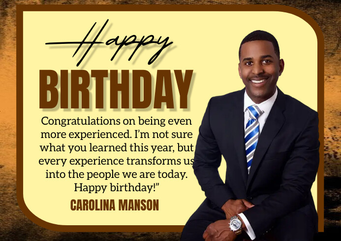 Orange Pastel Birthday A4 Template | PosterMyWall